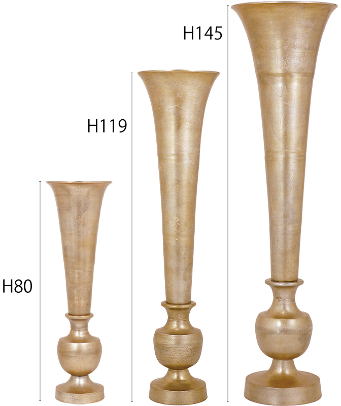 【個人宅配送不可】AMﾒﾀﾙﾛﾝｸﾞｳﾞｨｸﾄﾘｱﾏｯﾄｺﾞｰﾙﾄﾞ φ40xH145: フラワーベース・鉢カバー ｜ YDMオンラインストア ｜ 横浜ディスプレイミュージアム