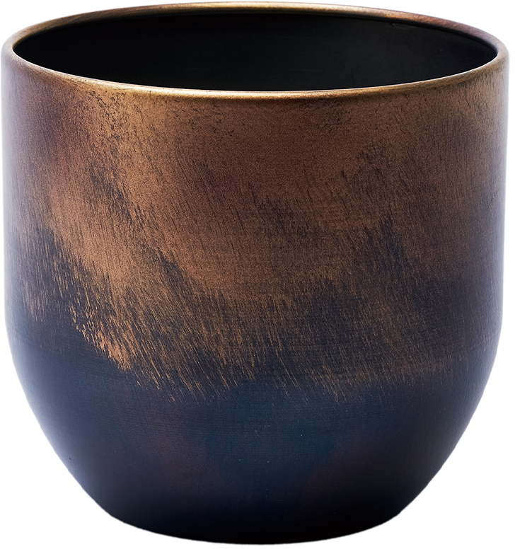 【個人宅配送不可】MC円形ｱｰﾙﾒﾀﾙDBRφ12xH11: フラワーベース・鉢カバー ｜ YDMオンラインストア ｜ 横浜ディスプレイミュージアム